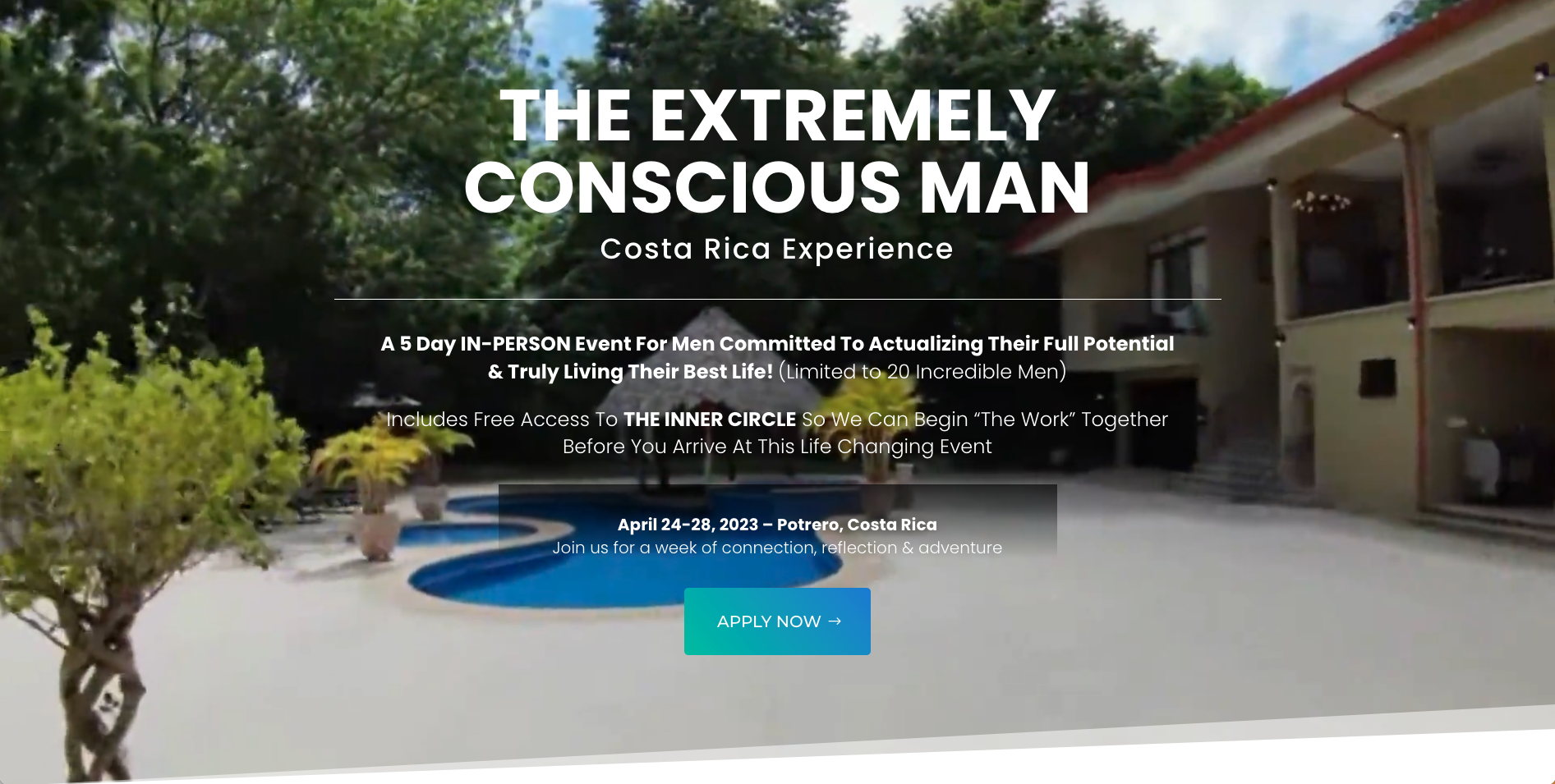 A 5 Day IN-PERSON Event in Costa Rica for Men